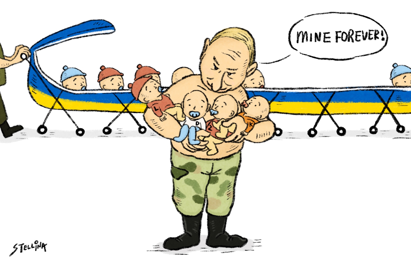 Putin’s new land grab – Forever mine – Cartoons by Stellina