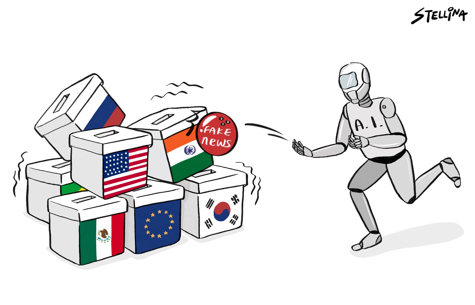 AI fake news – Cartoons by Stellina