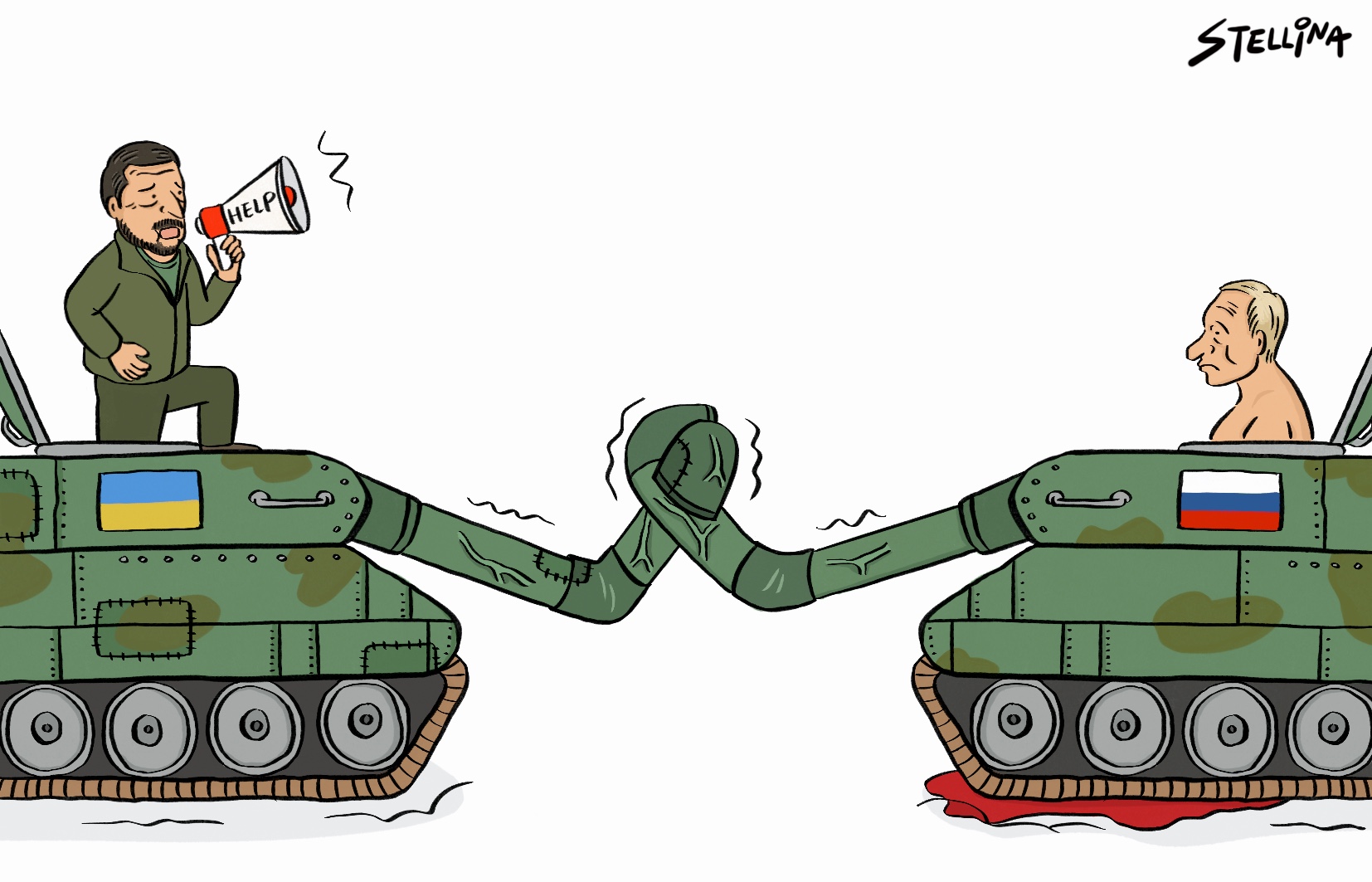 2 years of Ukraine war – Cartoons by Stellina