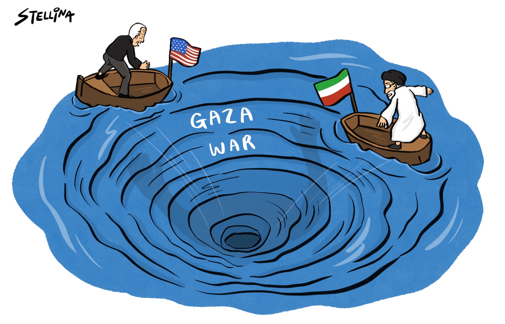 Tension between the US and Iran in the middle east – Cartoons by Stellina