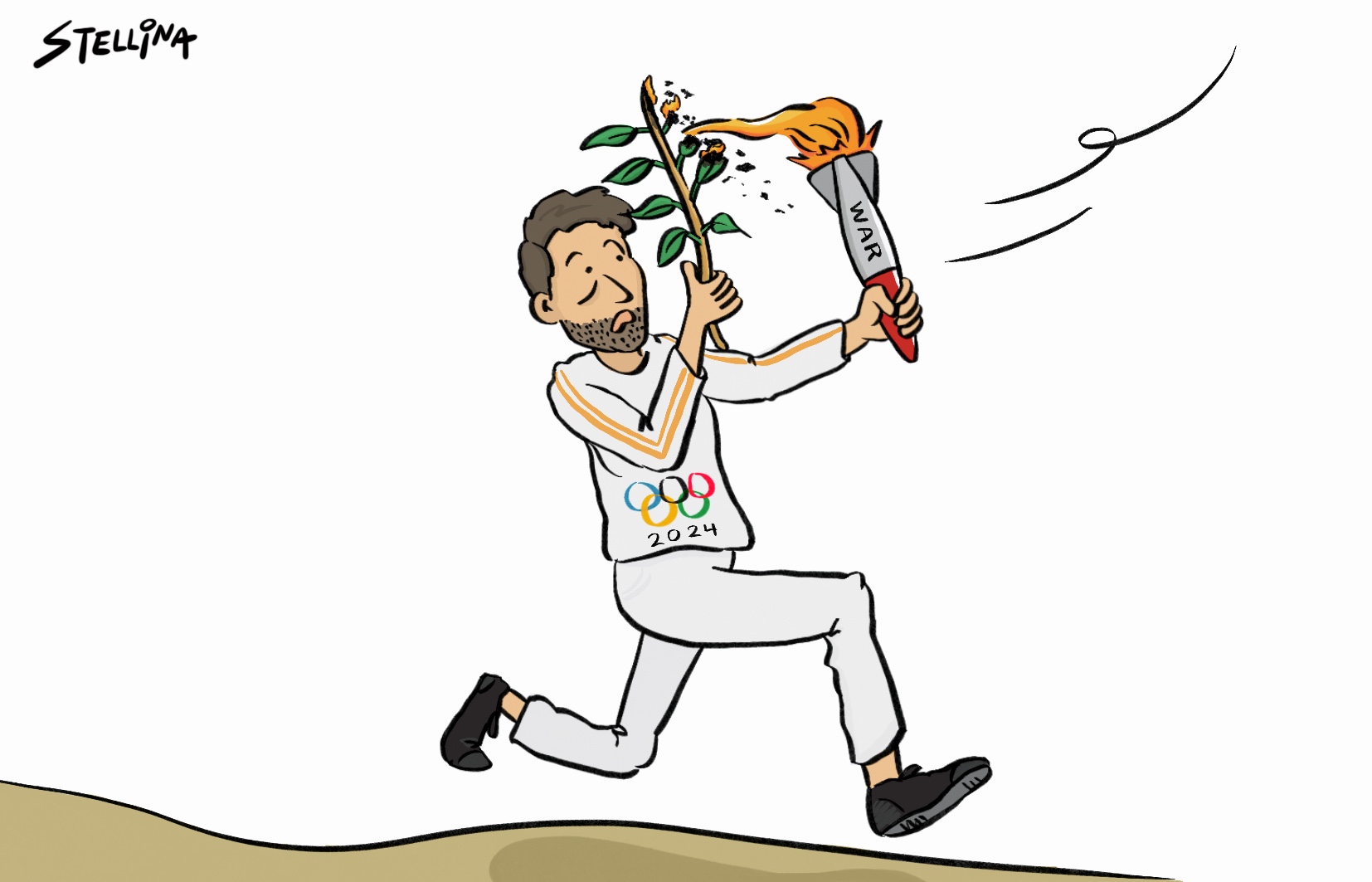Olympic flame is lit – Cartoons by Stellina