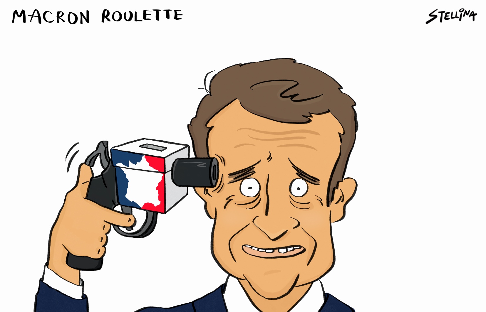 Macron Roulette – Cartoons by Stellina