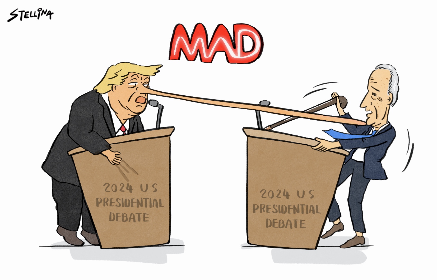 2024 US presidential debate – Cartoons by Stellina
