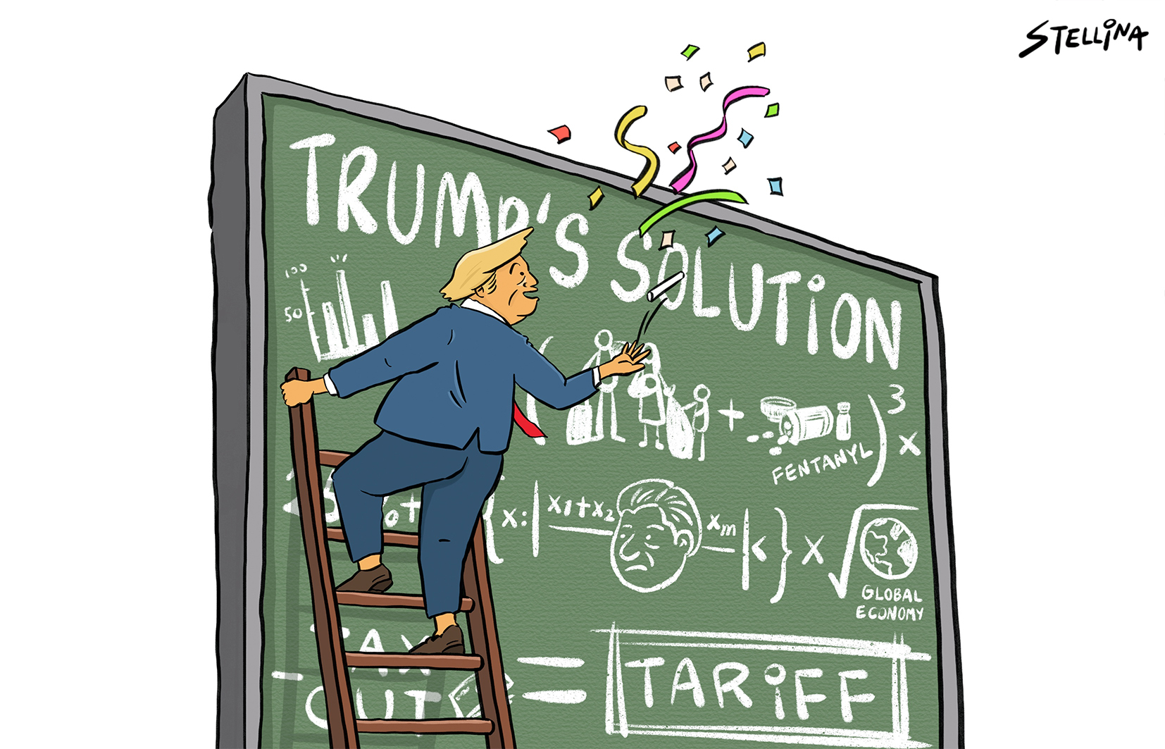 Trump’s solution – Cartoons by Stellina