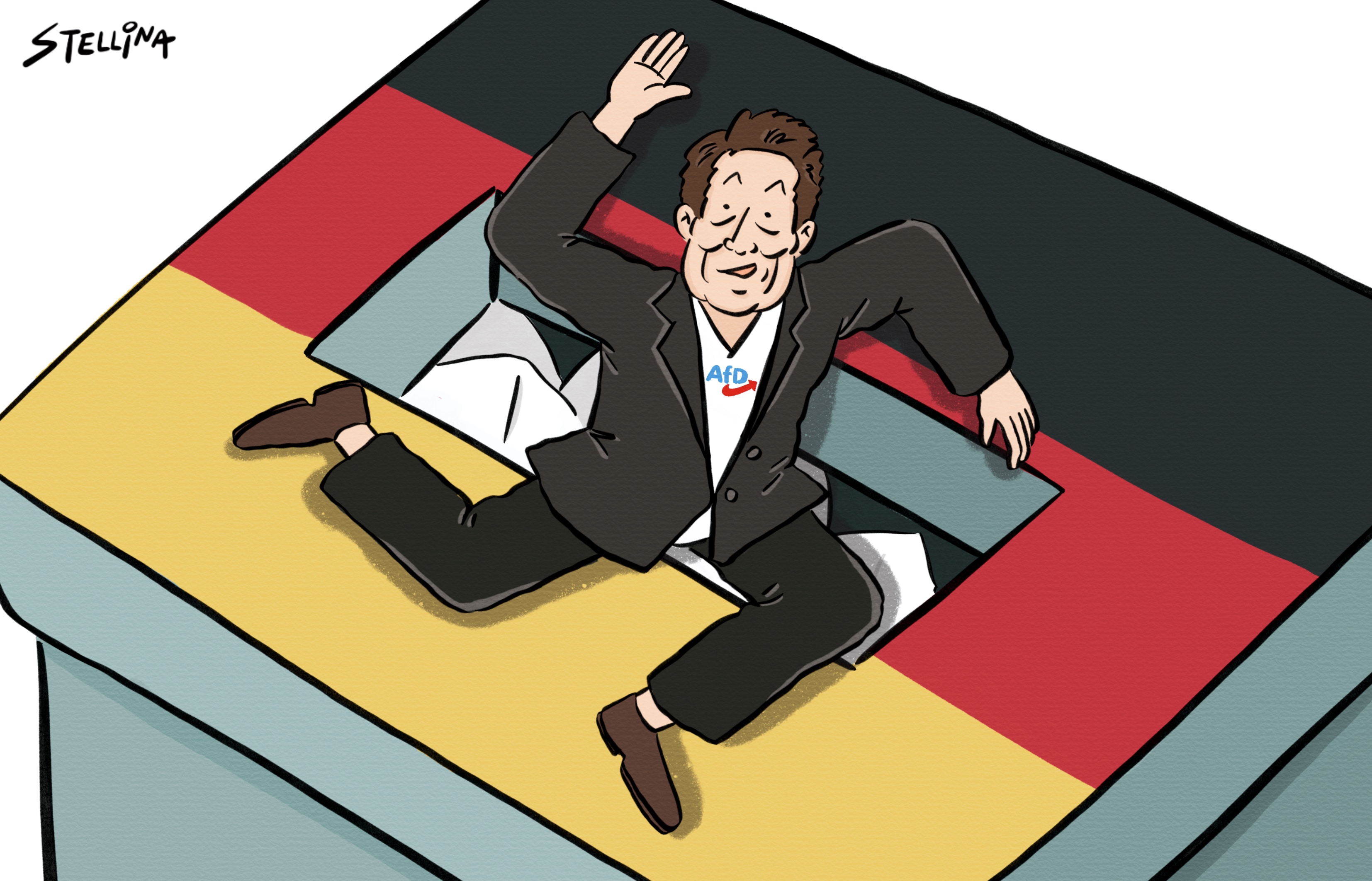 Elon musk publicly endorsed Germany’s far right party AfD – Cartoons by ...