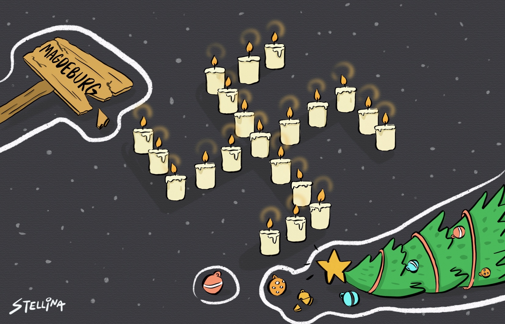 Germany’s far right seized opportunity in Magdeburg… – Cartoons by Stellina