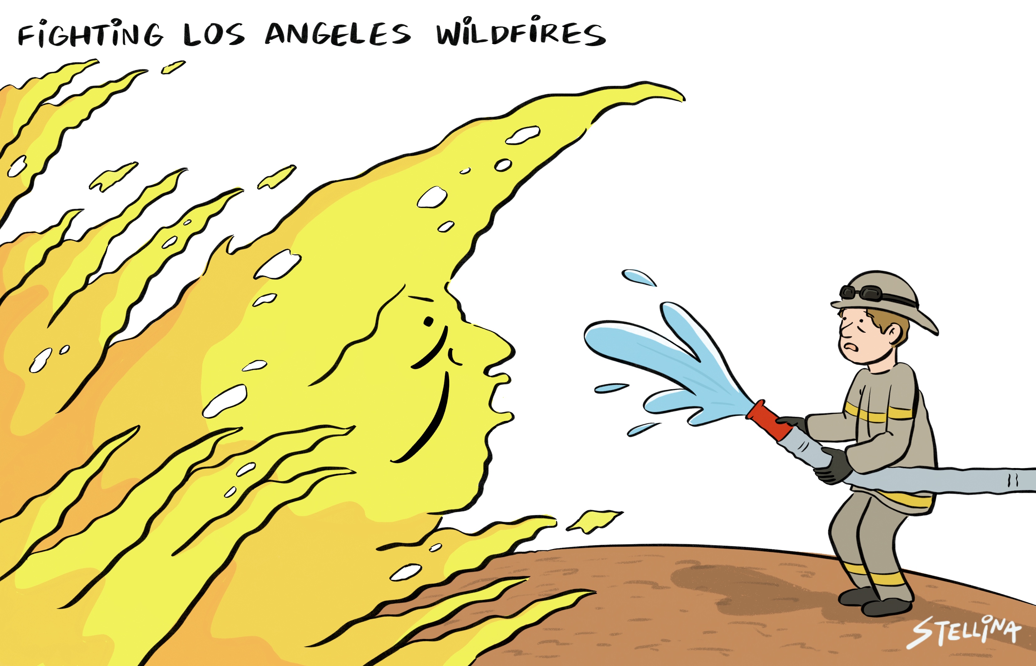 LosAngeles wildfire – Cartoons by Stellina