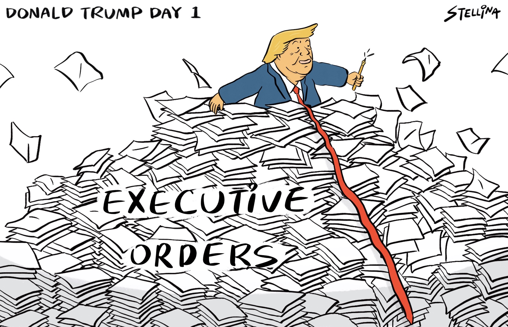 Trump Day 1 – Cartoons by Stellina