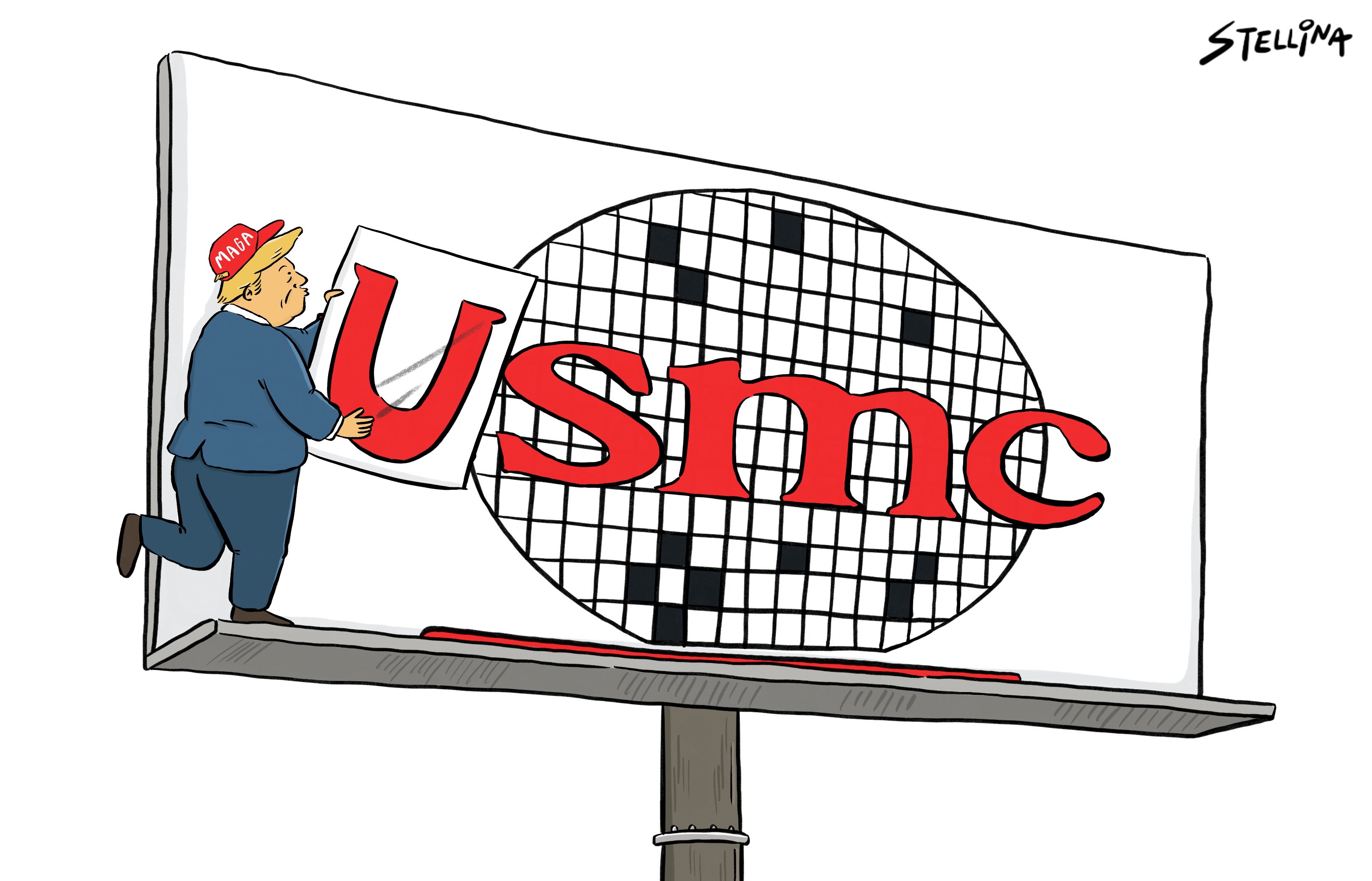 TSMC becomes USMC? – Cartoons by Stellina